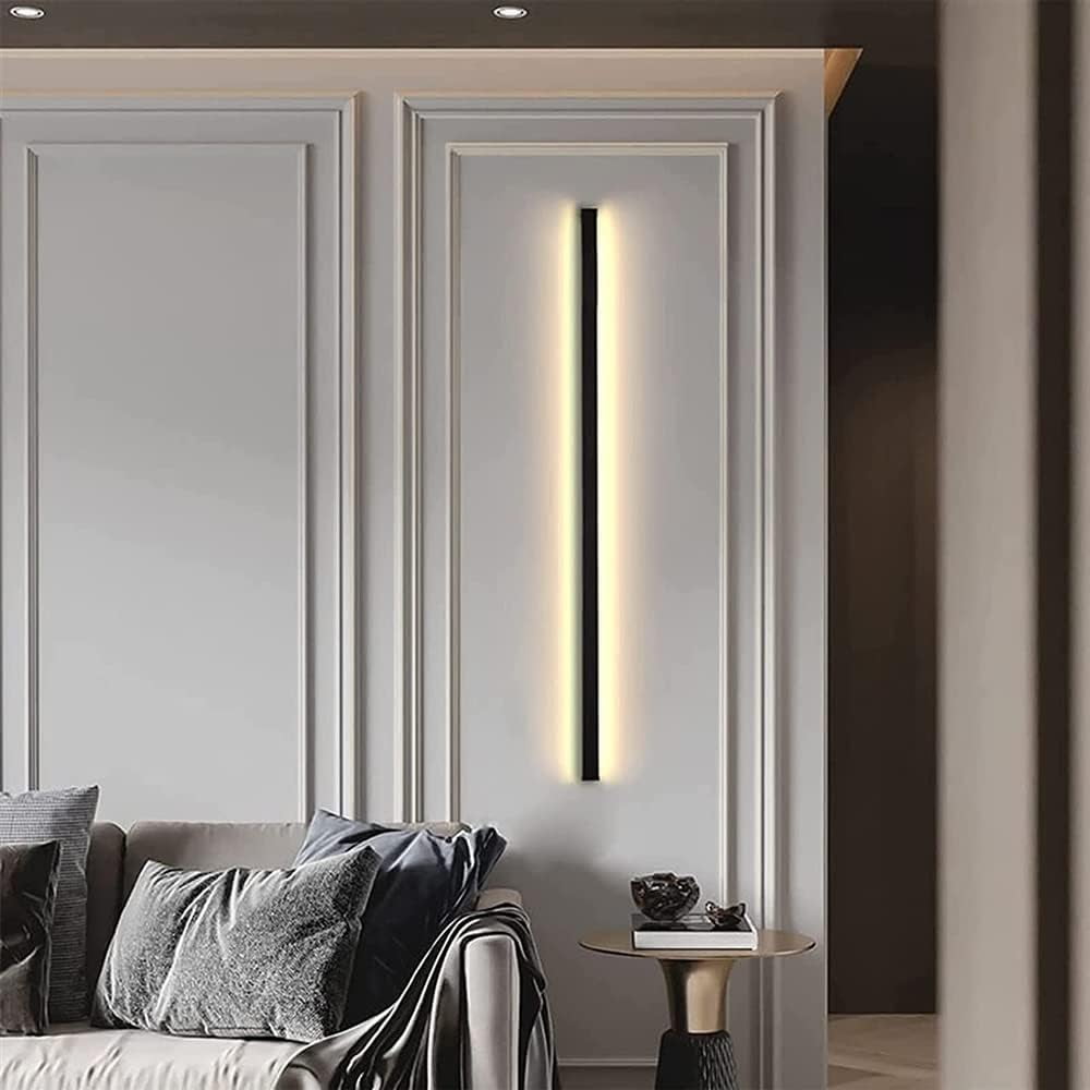 LED Bedside Wall Lamp Modern Long Strip Wall Light Indoor Aluminum ...