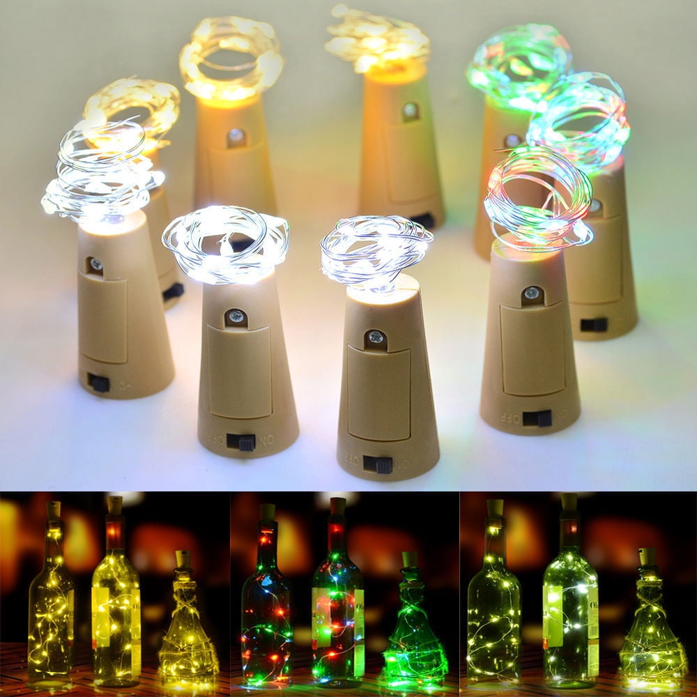 LED Beer Wine bottle light with led stopper - 2 Packs - Walmart.com