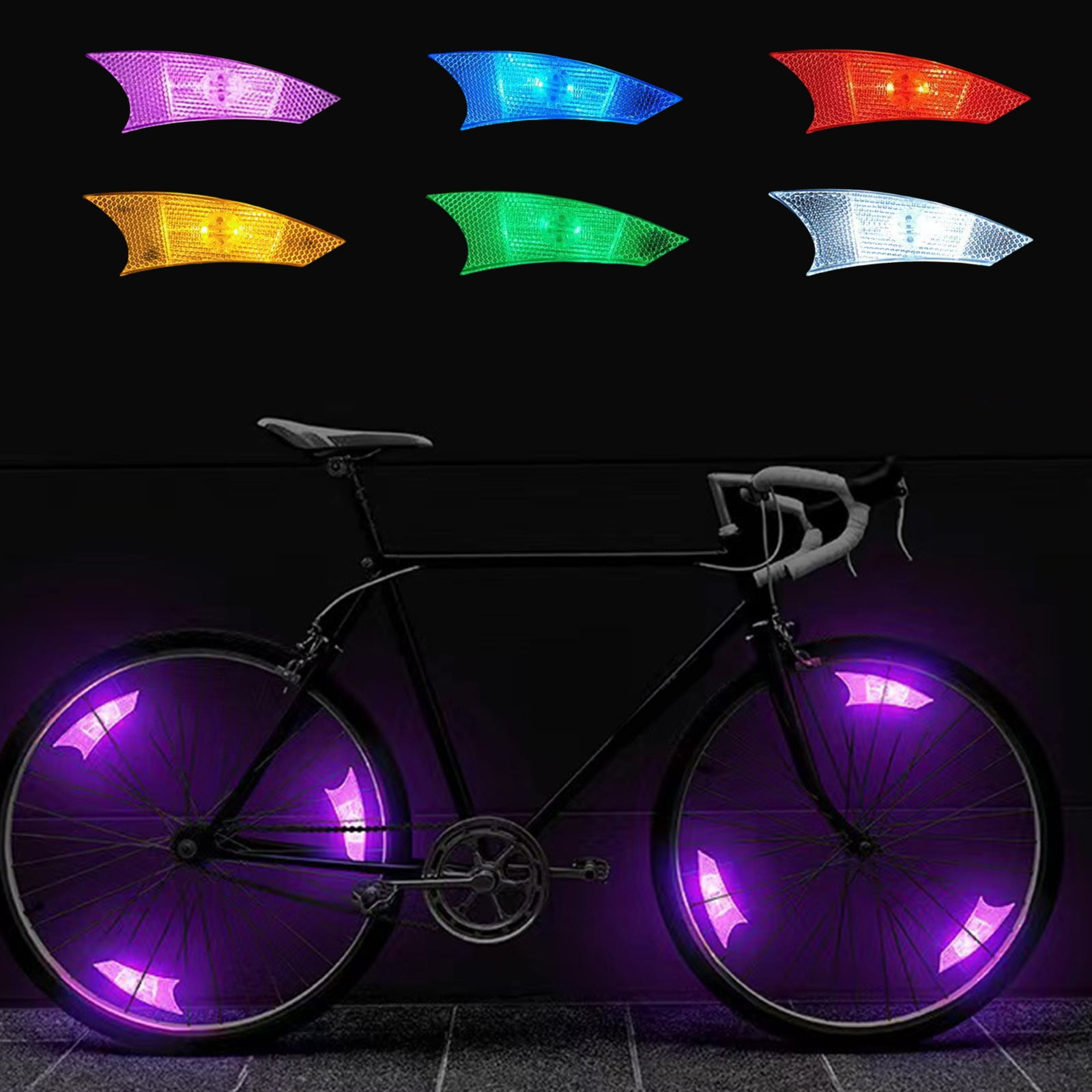LED Bike Spoke Light, Six Color Options, Waterproof, Durable Plastic ...