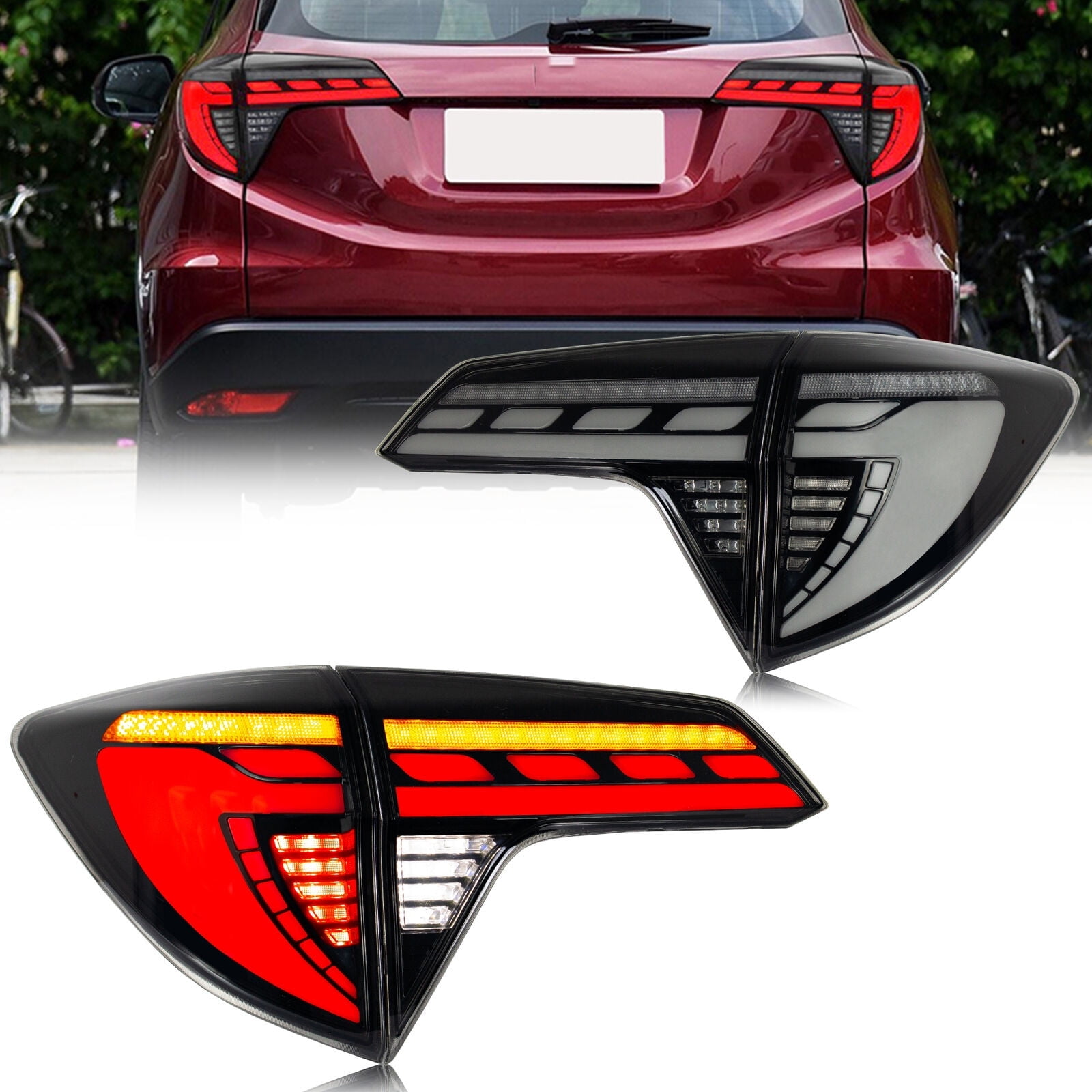 LED Tail Lights Lens for Honda HR-V 2016-2022, Sequential Signal, Start ...