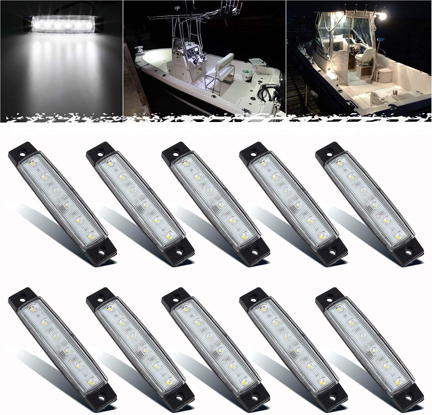 LED Boat Interior Lights Marine Courtesy Light Strip Deck Transom ...