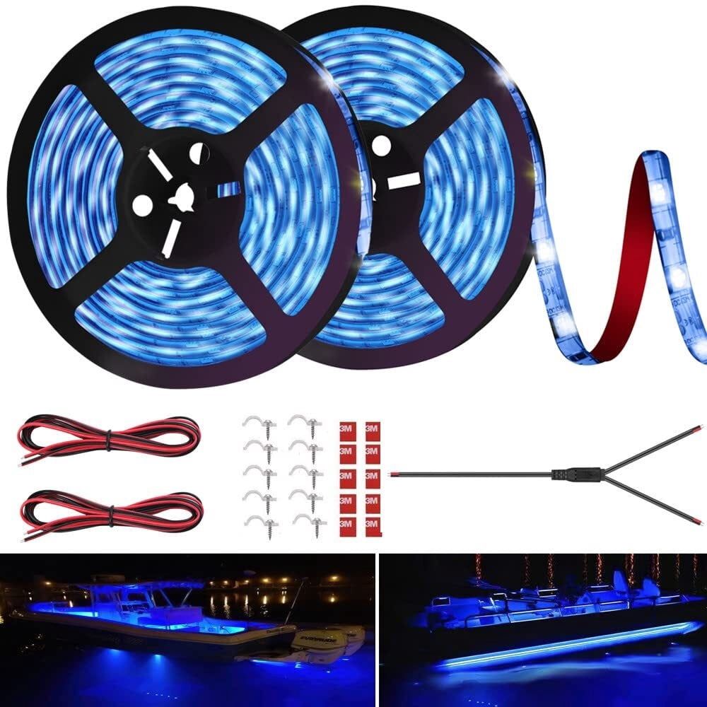LED Boat Light Strip, 32.8ft Boat Pontoon LED Lights, Waterproof ...