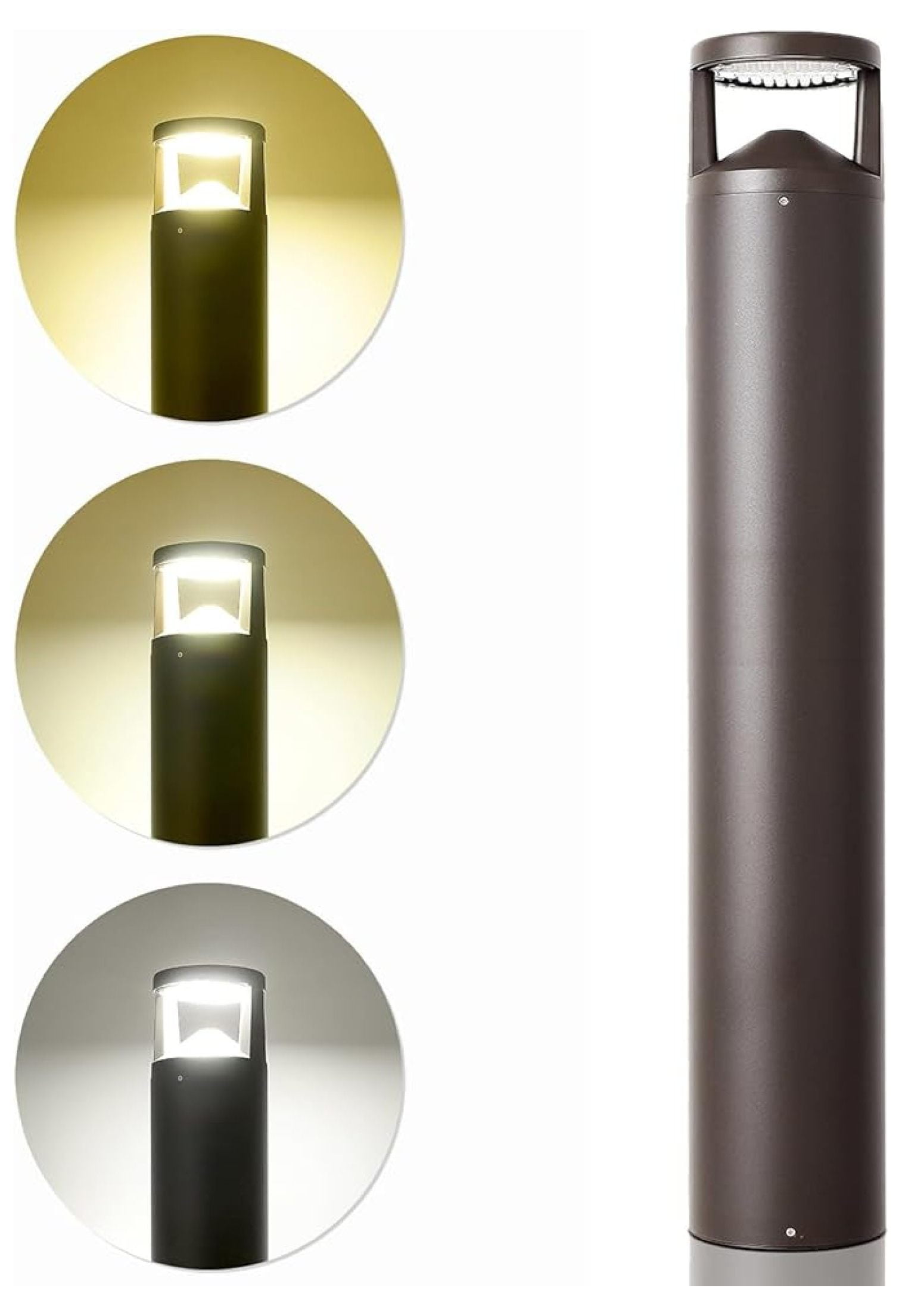 LED Bollard Landscape Light, 24W 42in Outdoor Modern Pathway Light ...