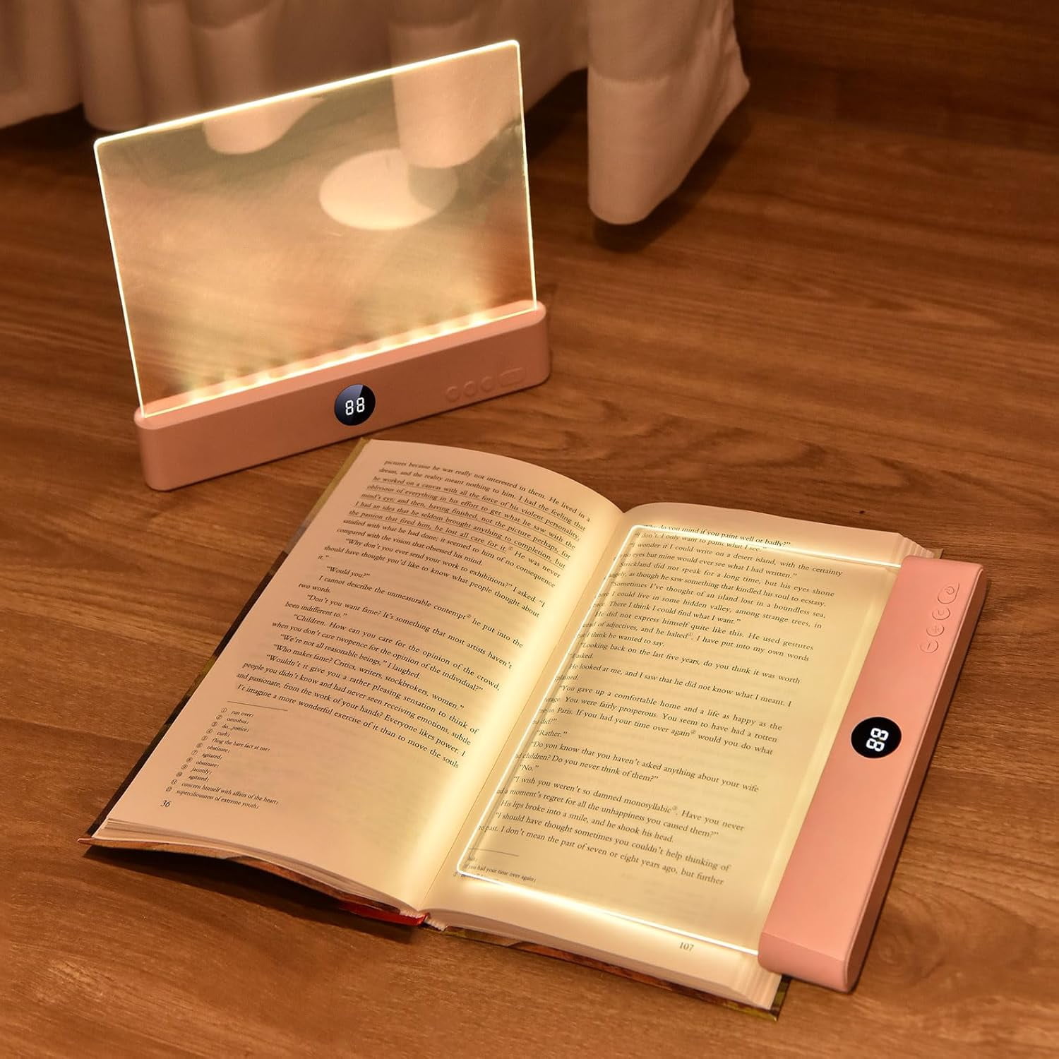 LED Book Light and 2 in 1, 3 Color Temperatures & Stepless Dimming, USB ...