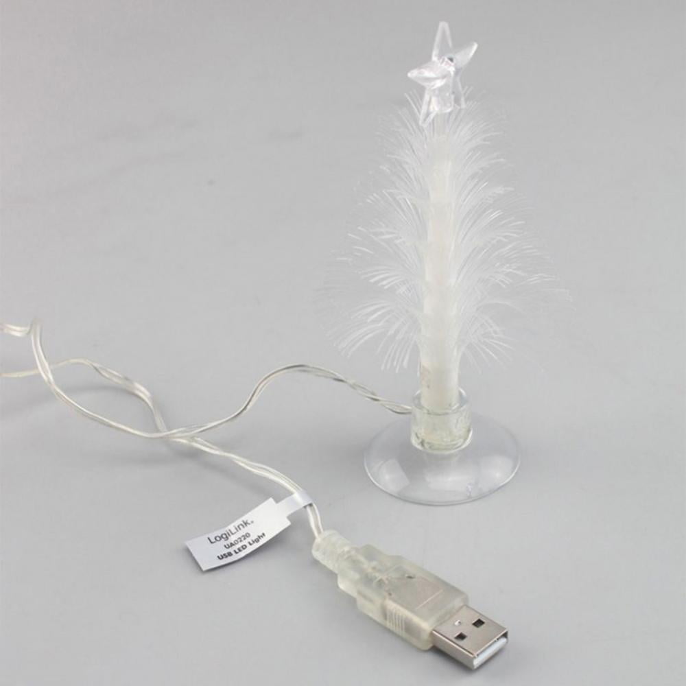 LED Bottle Brush Christmas Tree with Top Star Fiber Optic Color ...