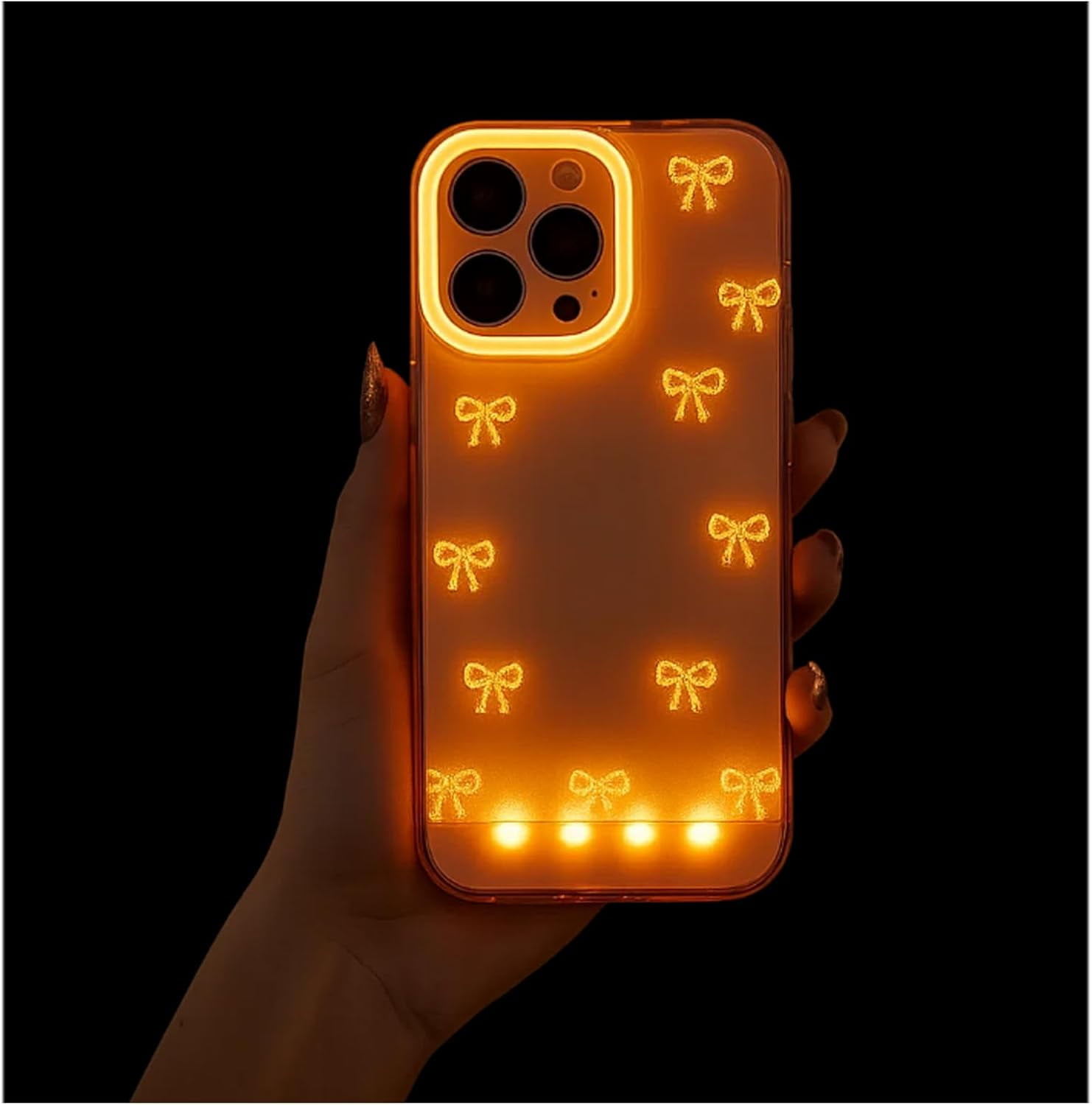 LED Bowknot Phone Case Light up Features a Charming Hollow Butterfly ...