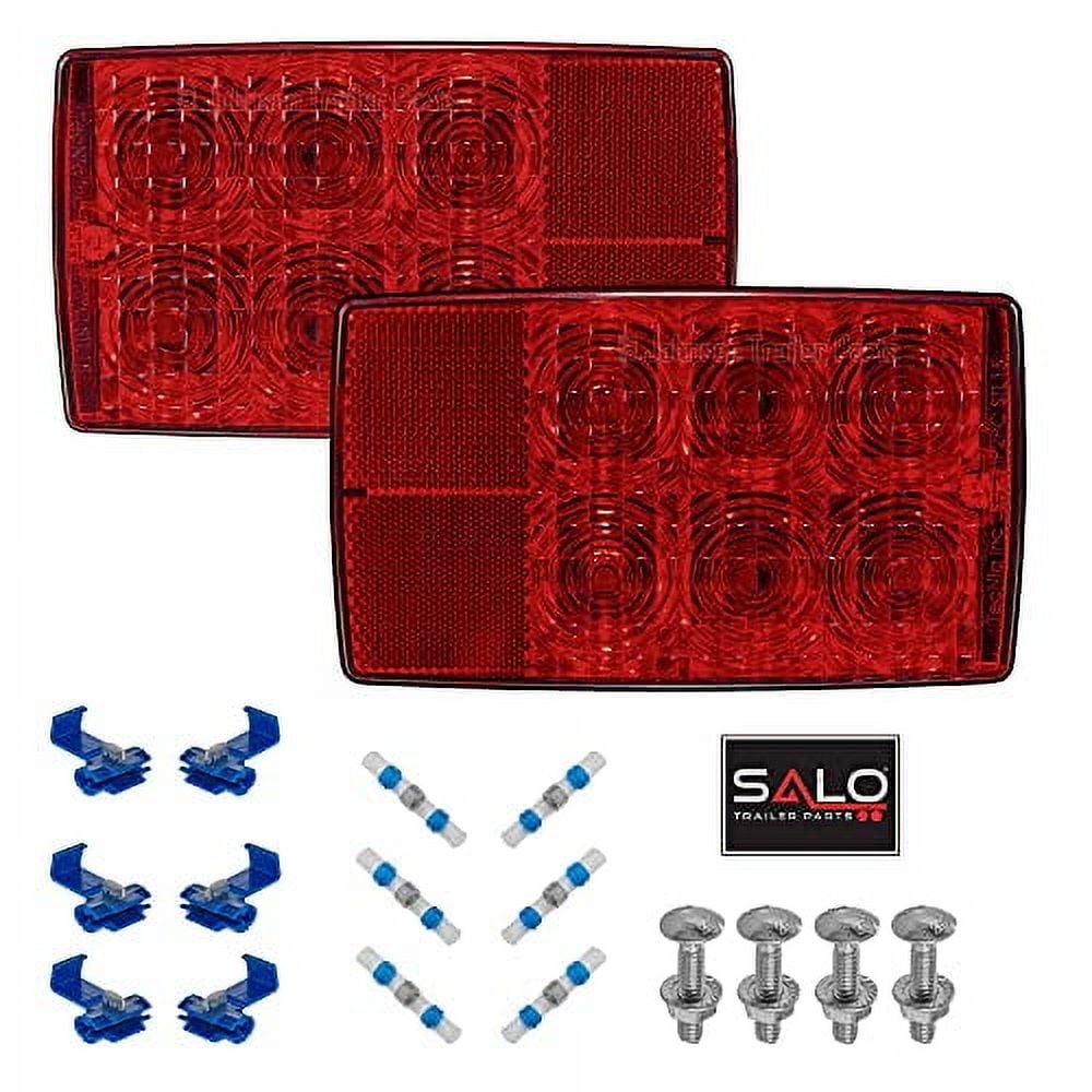 LED Box Lights, 6'' Submersible, DOT Rated, Multi-Function for Trailers ...