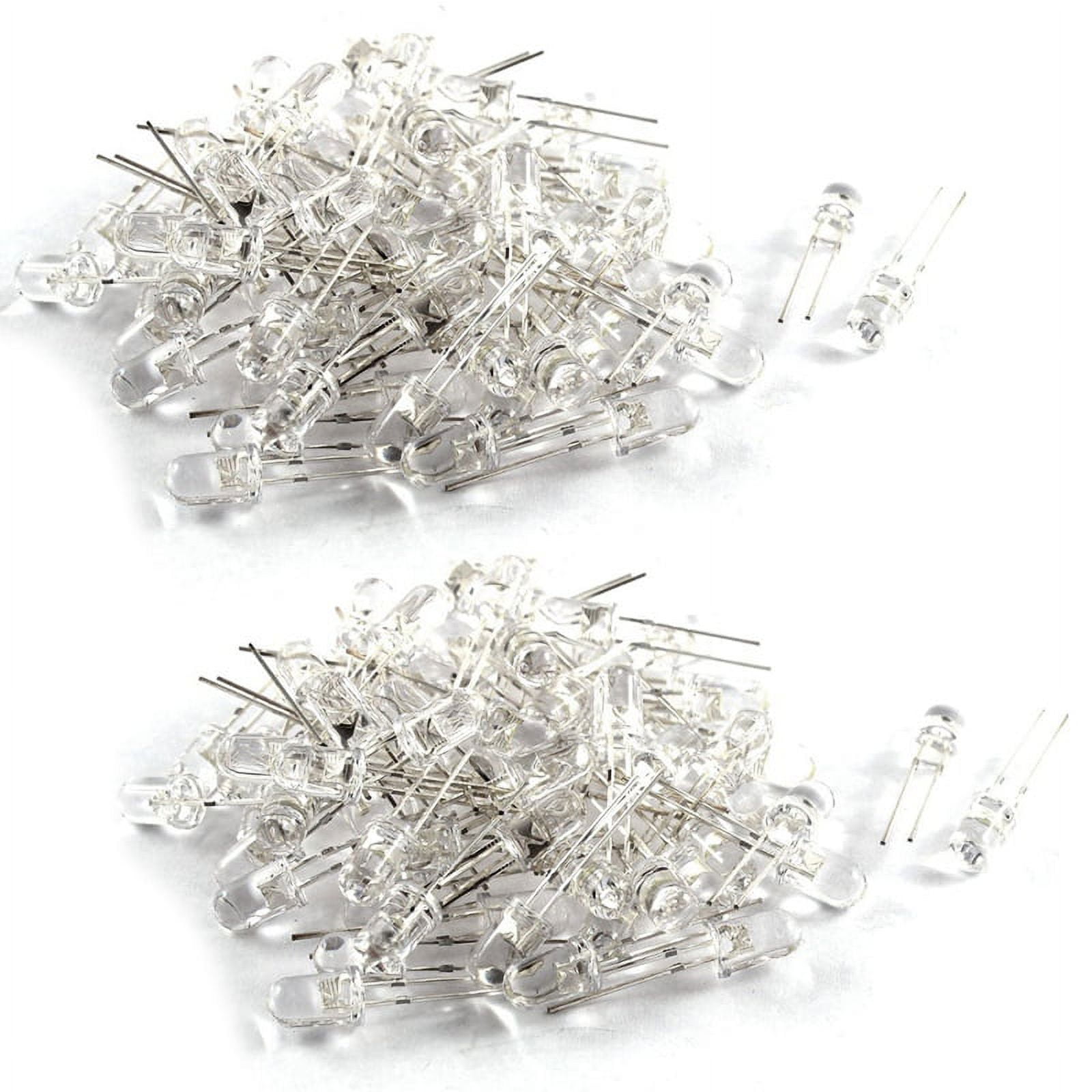 LED Bright Light Lamp Emitting Diode, 140 Piece, DC 3V-6V, 5mm, White ...