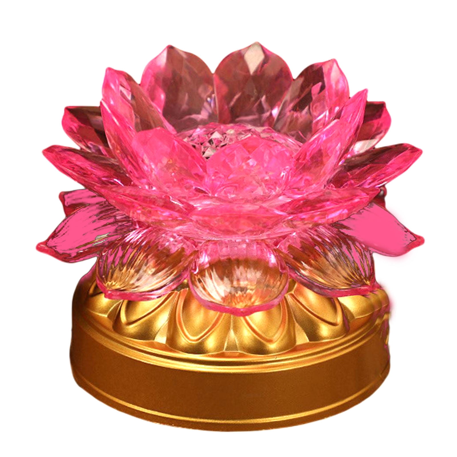 LED Buddha Lotus Lamp, Creative Shape, Vibrant Color, Battery-Operated ...