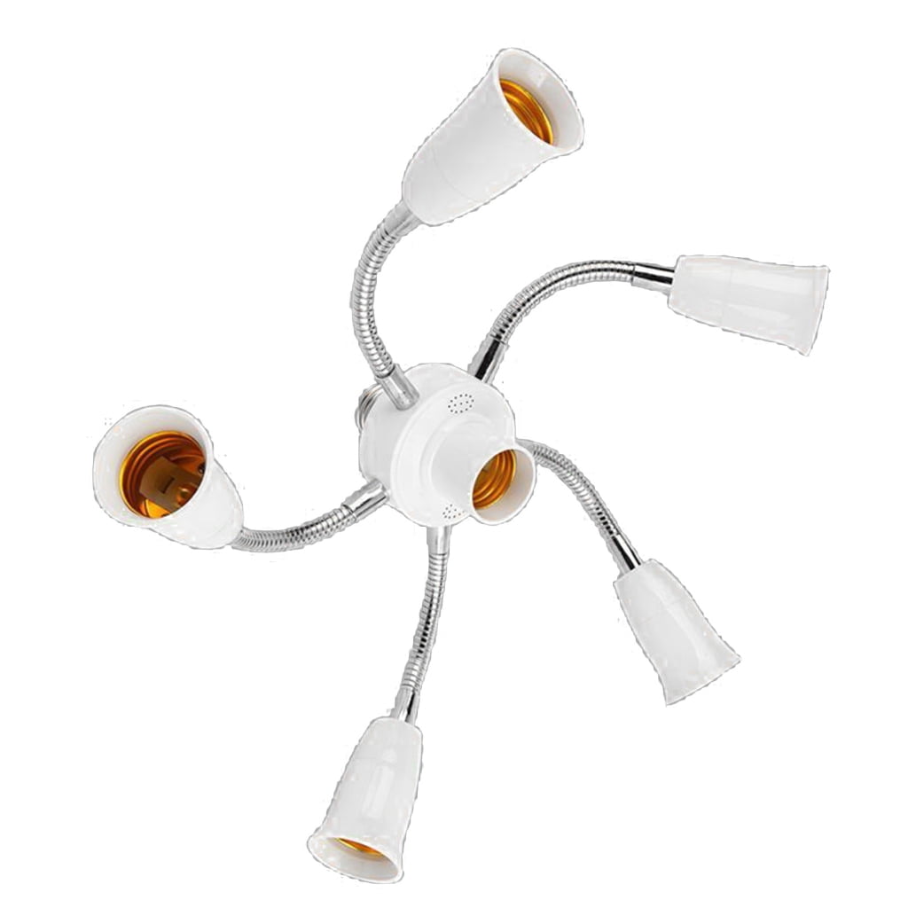 LED Bulb Holder 3 in 1/4 in 1/5 in 1/6 in 1 E27 Base Socket Splitter ...