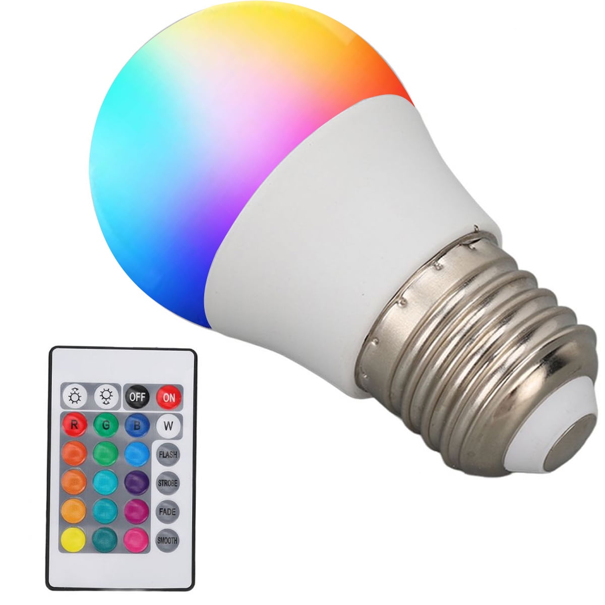LED Bulb Light RGBW 5W E27 Color Changing Light Bulb with Remote ...