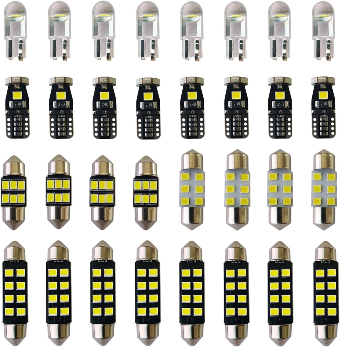 LED Bulbs Light Car Kit Set Festoon Replacement for Interior Dome Map ...