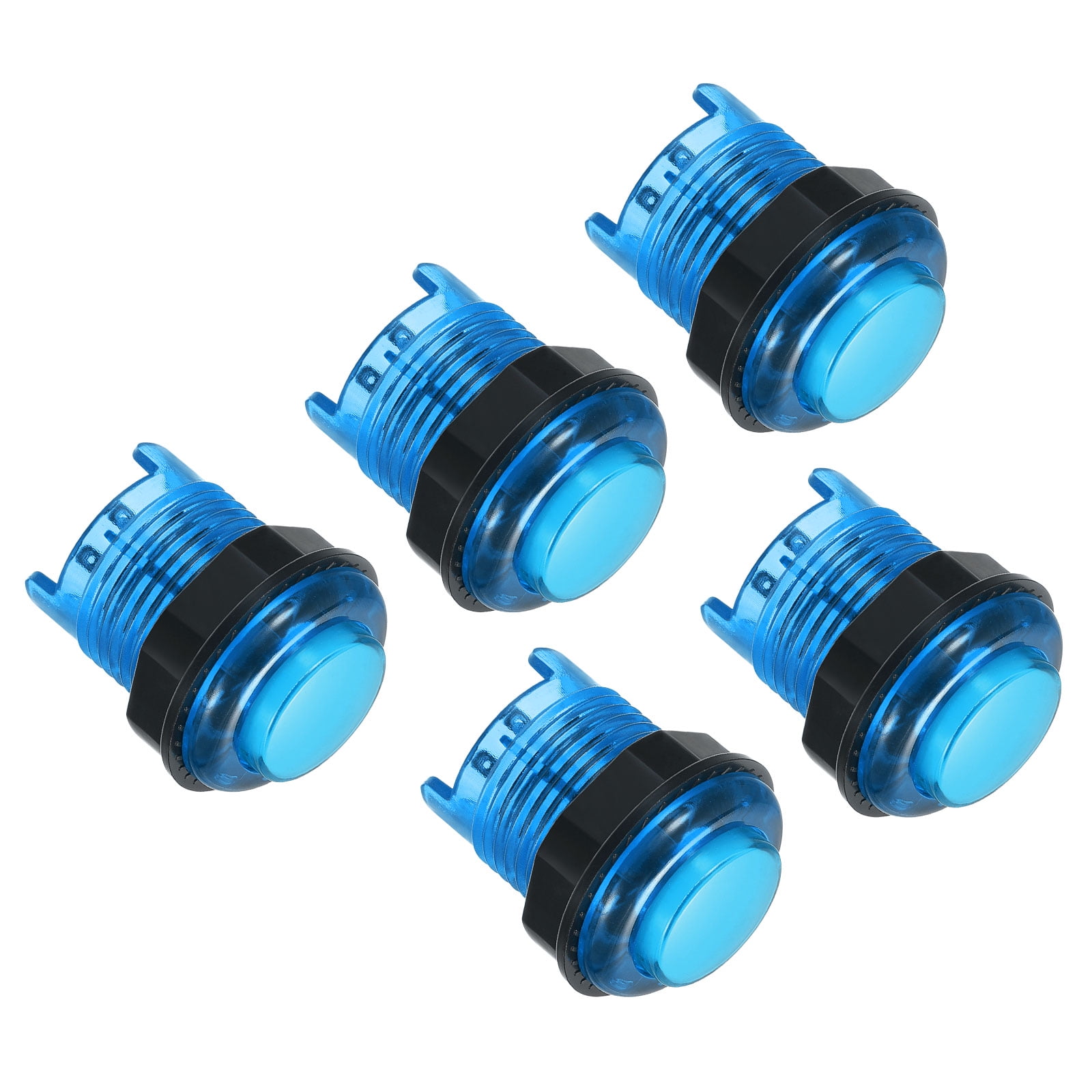 LED Button Illuminated Push Button 12V 28mm with Micro Switch Blue 5 ...