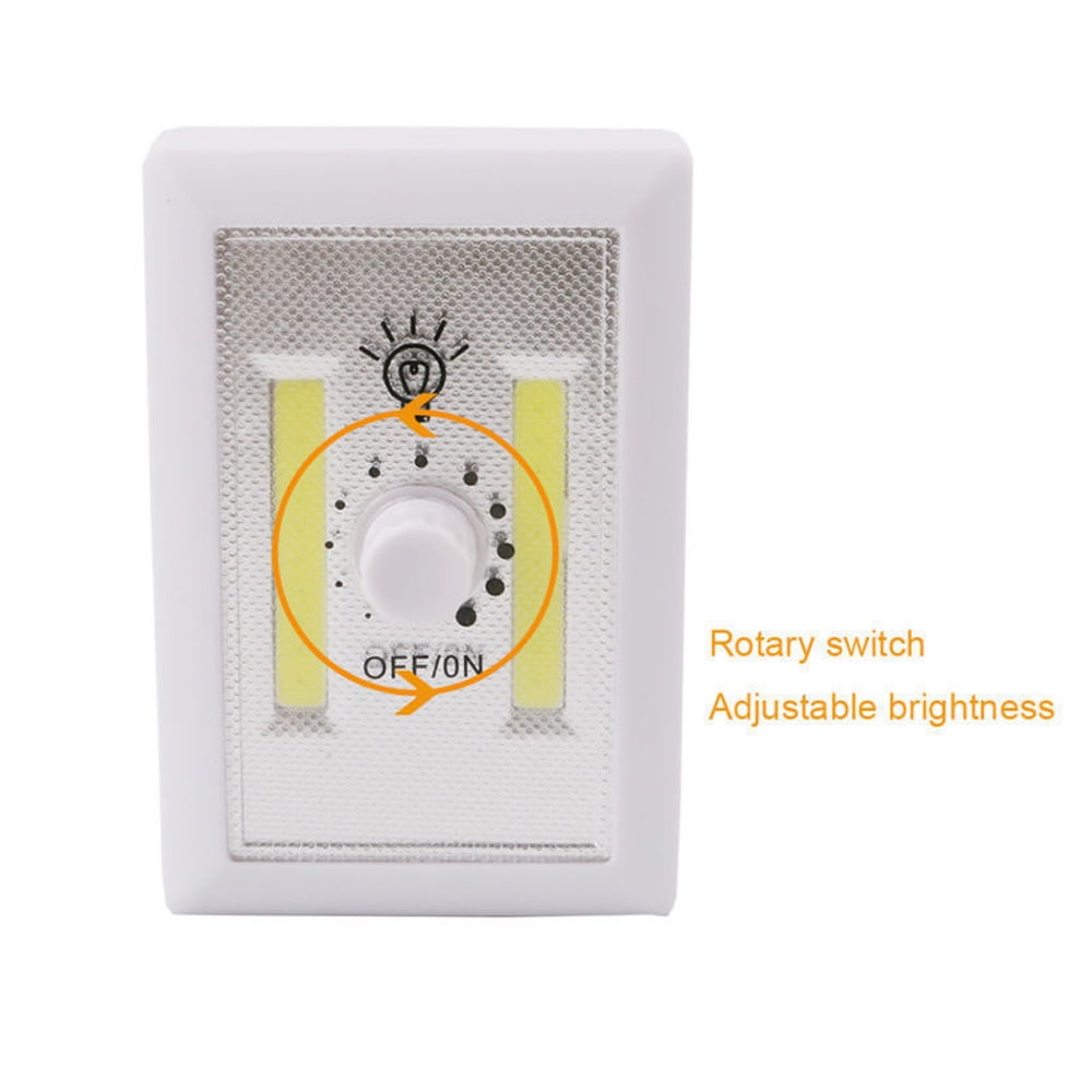 LED COB Night Light Dimmer 240 Lumen Wireless Closet Wall Room Battery ...