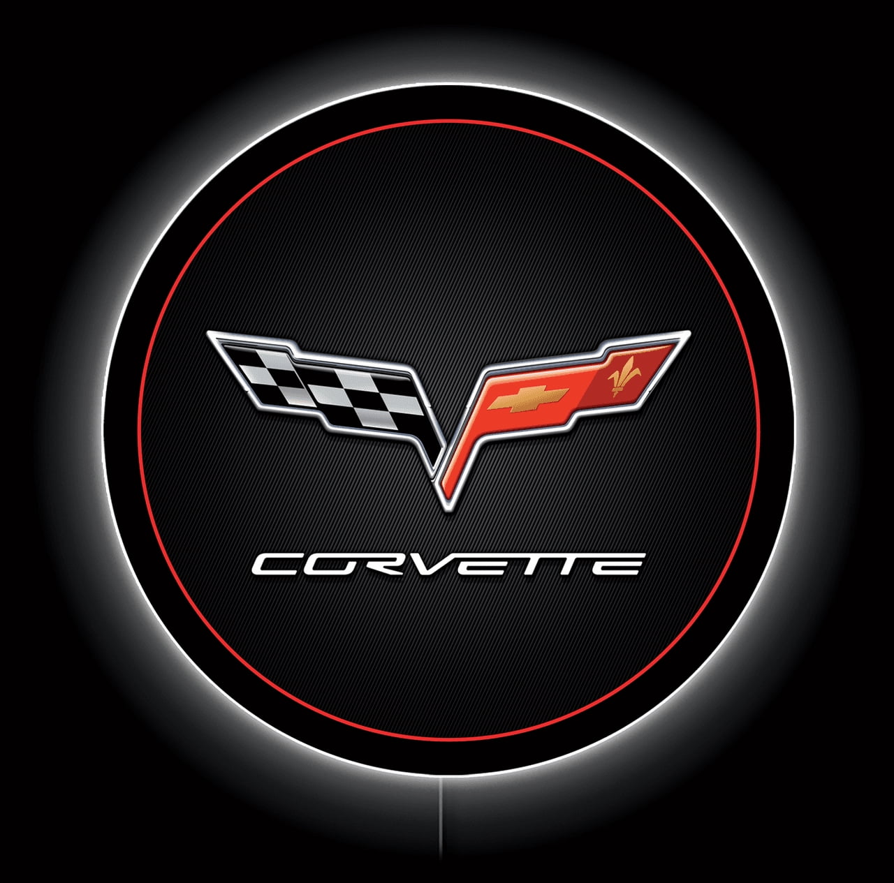 CORVETTE LED C6 Signs - 23 Round Backlit Acrylic - Walmart.com