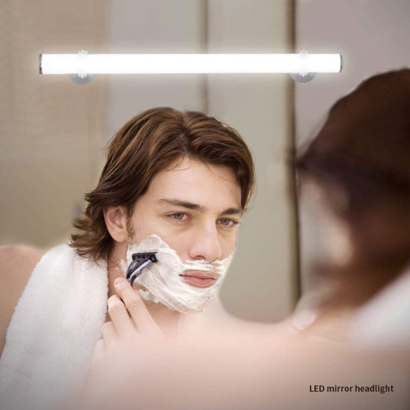 LED Cabinet Light, USB Charging Under Mirror Light Stepless Dimming Wardrobe Closet Touch Light ...