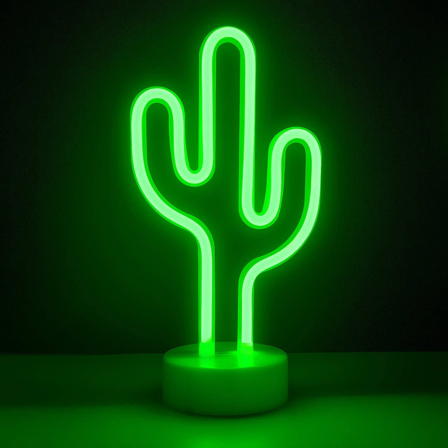 LED Cactus Neon Light Signs - Flash Neon Lights Warm White Decor ...
