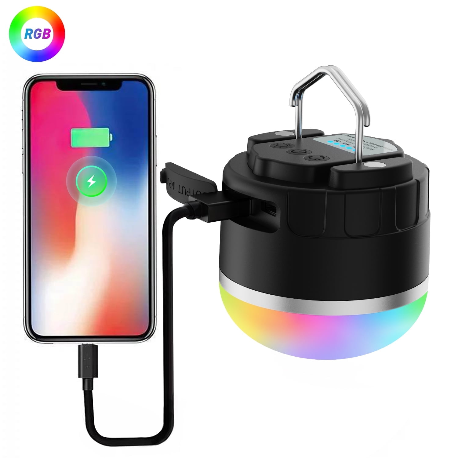 LED Camping Lantern Rechargeable 1000LM, Up To 110H Running Time ...