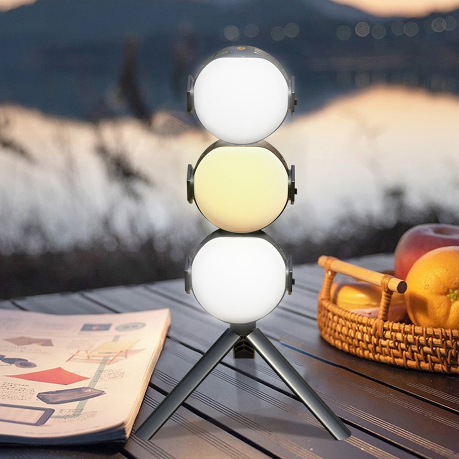 LED Camping Lantern Type-C Rechargeable Camping Tent Light 2400mAh ...