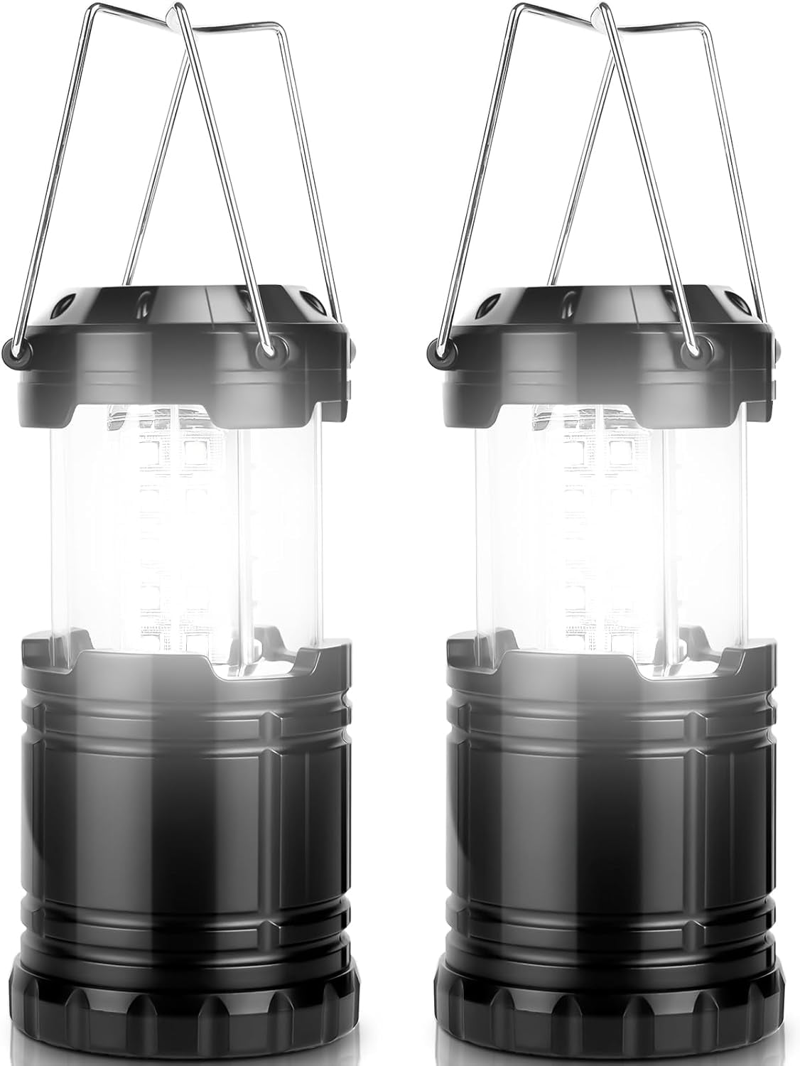 LED Camping Lanterns Battery Powered, Collapsible, IPX4 Water Resistant ...