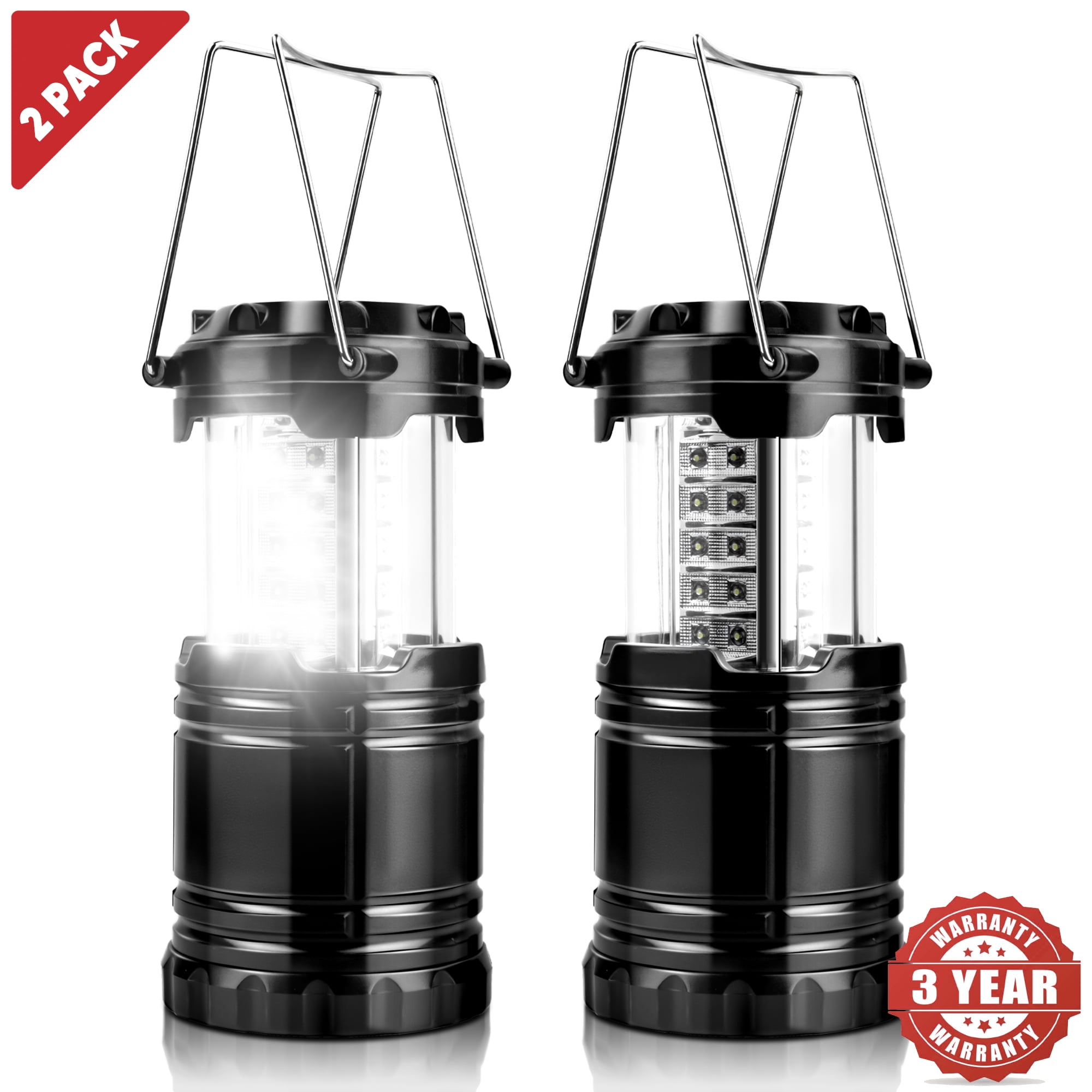 PortableOut LED Camping Lanterns 600 Lumens Collapsible Waterproof ...