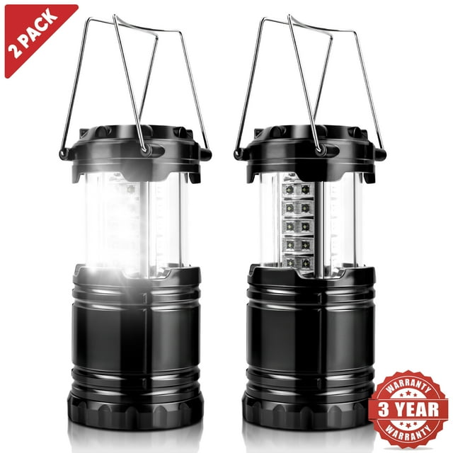 Portable LED Camping Lanterns, Collapsible Flashlight for Hiking ...