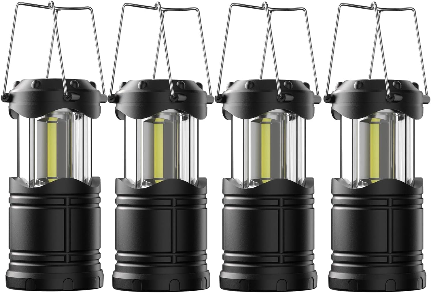 LED Camping Lights, 4-pack Battery Powered Power-off Flashlights ...