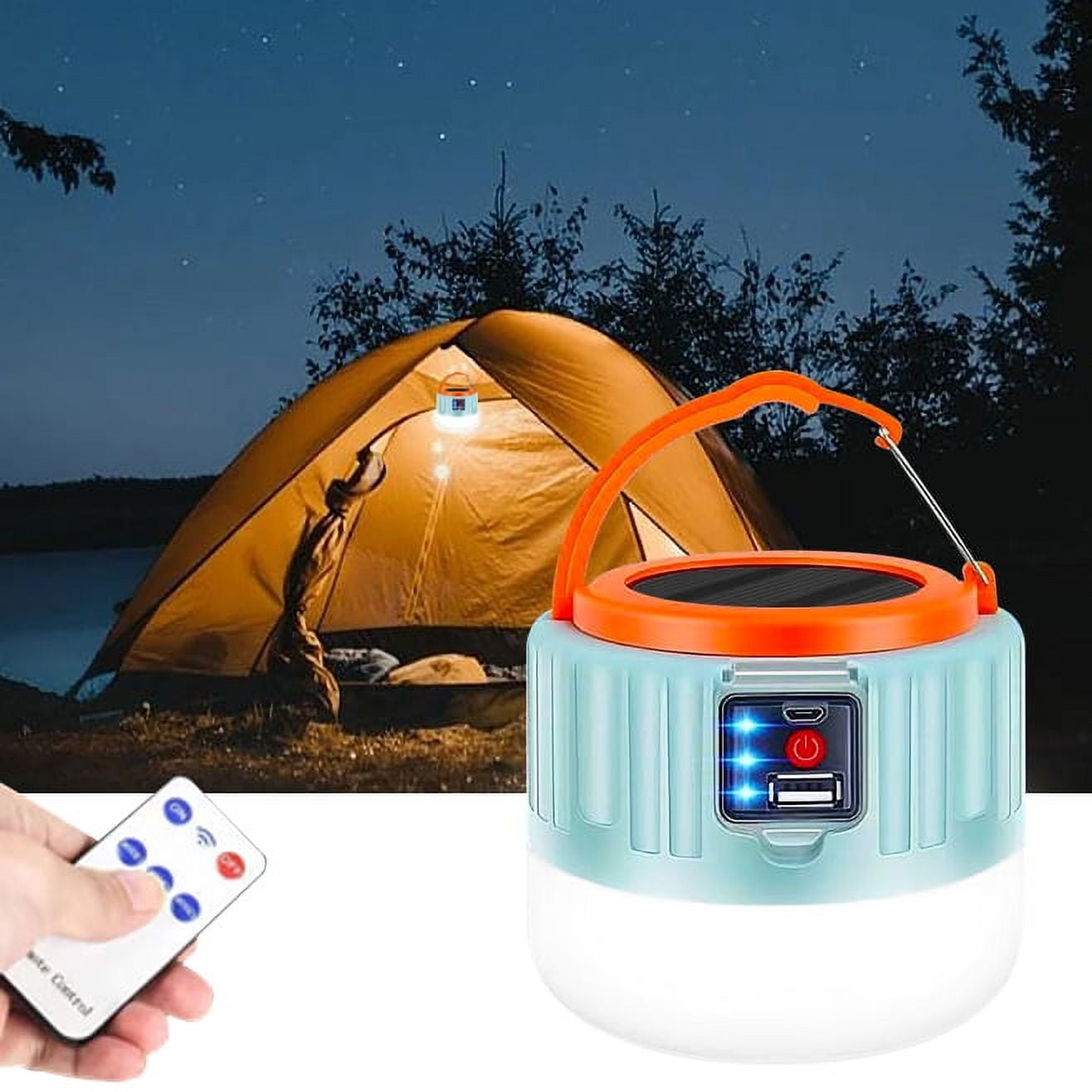 LED Camping Lights Rechargeable Camping Lantern with Remote Solar Light ...