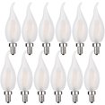 LED Candelabra Bulb 25W Equivalent 3000K Soft White Flame tip Frosted ...
