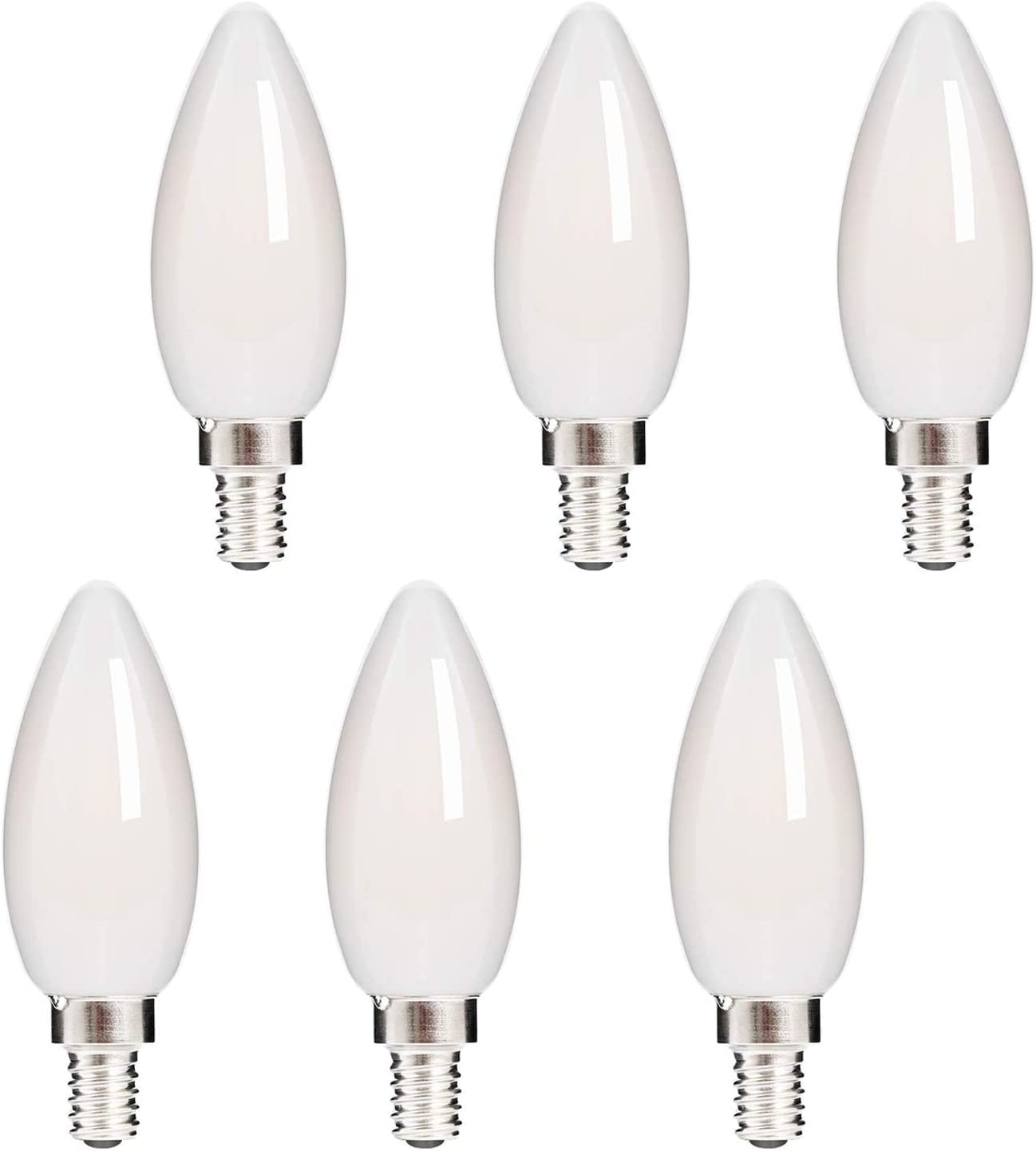 LED Candelabra Bulb, 40W Equivt LED Chandelier Bulb, Dimmable LED Lamp ...