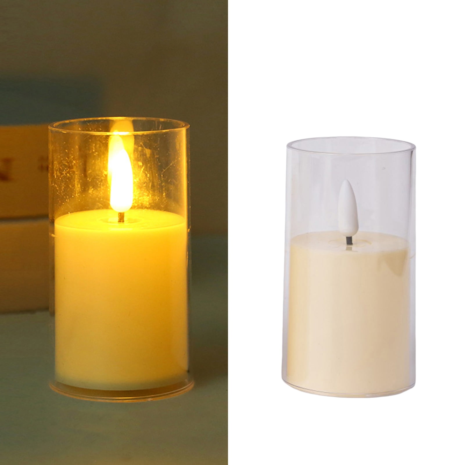 LED Candle Lamp Realistic Looking Flameless Battery-Operated Flickering ...