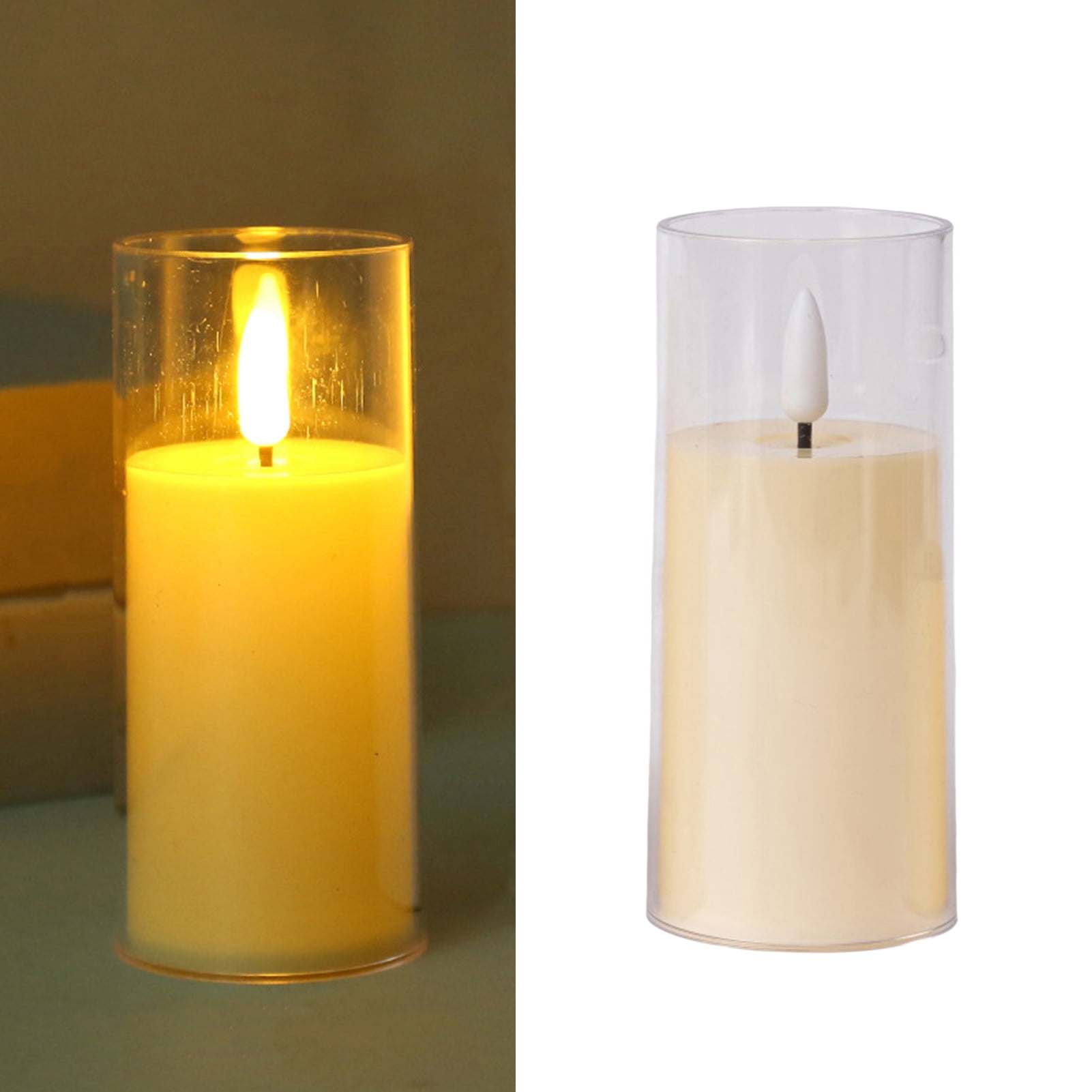 LED Candle Lamp Realistic Looking Flameless Battery-Operated Flickering ...