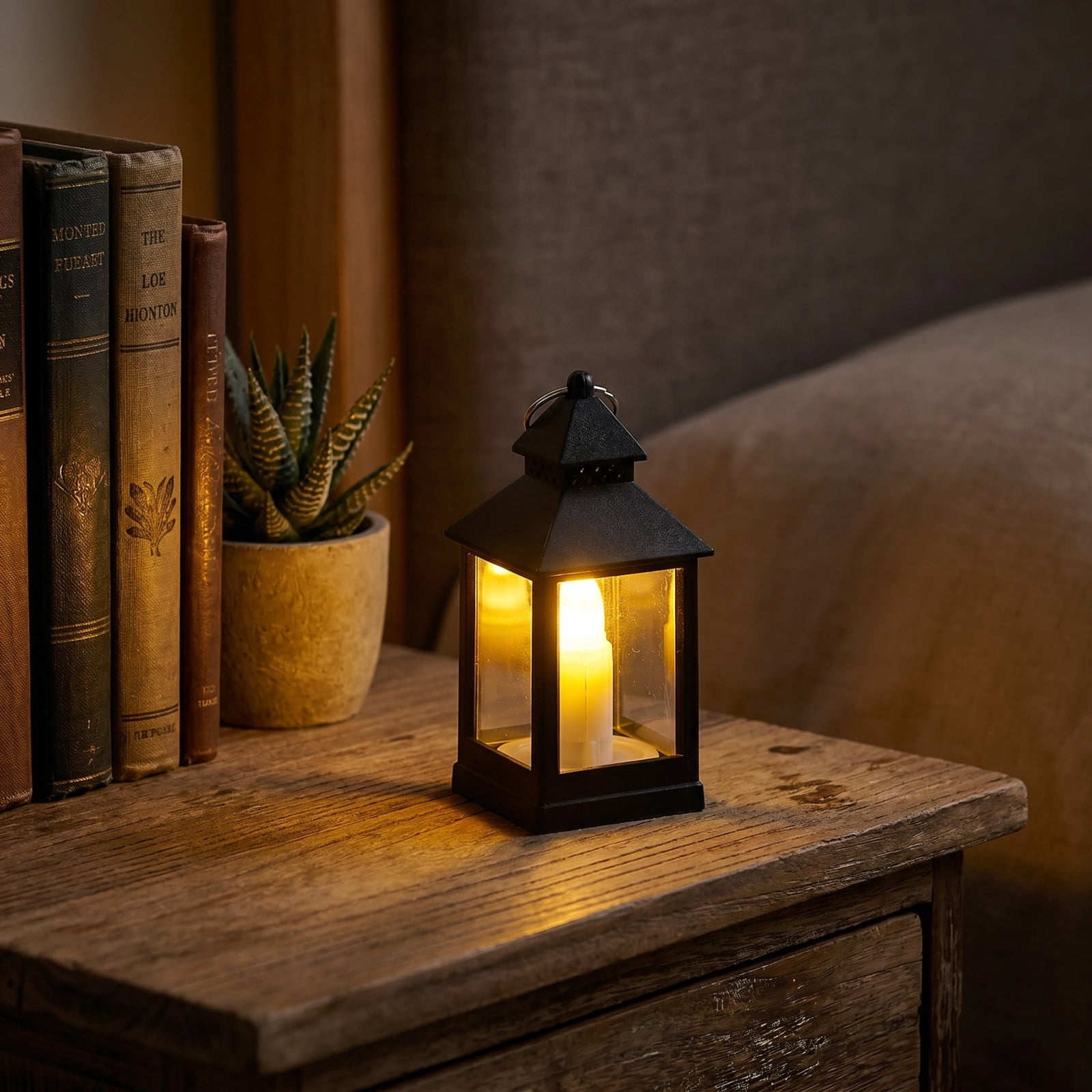 LED Candle Light,2.5 Inch Smokeless Kerosene Lantern with Hanging Metal ...