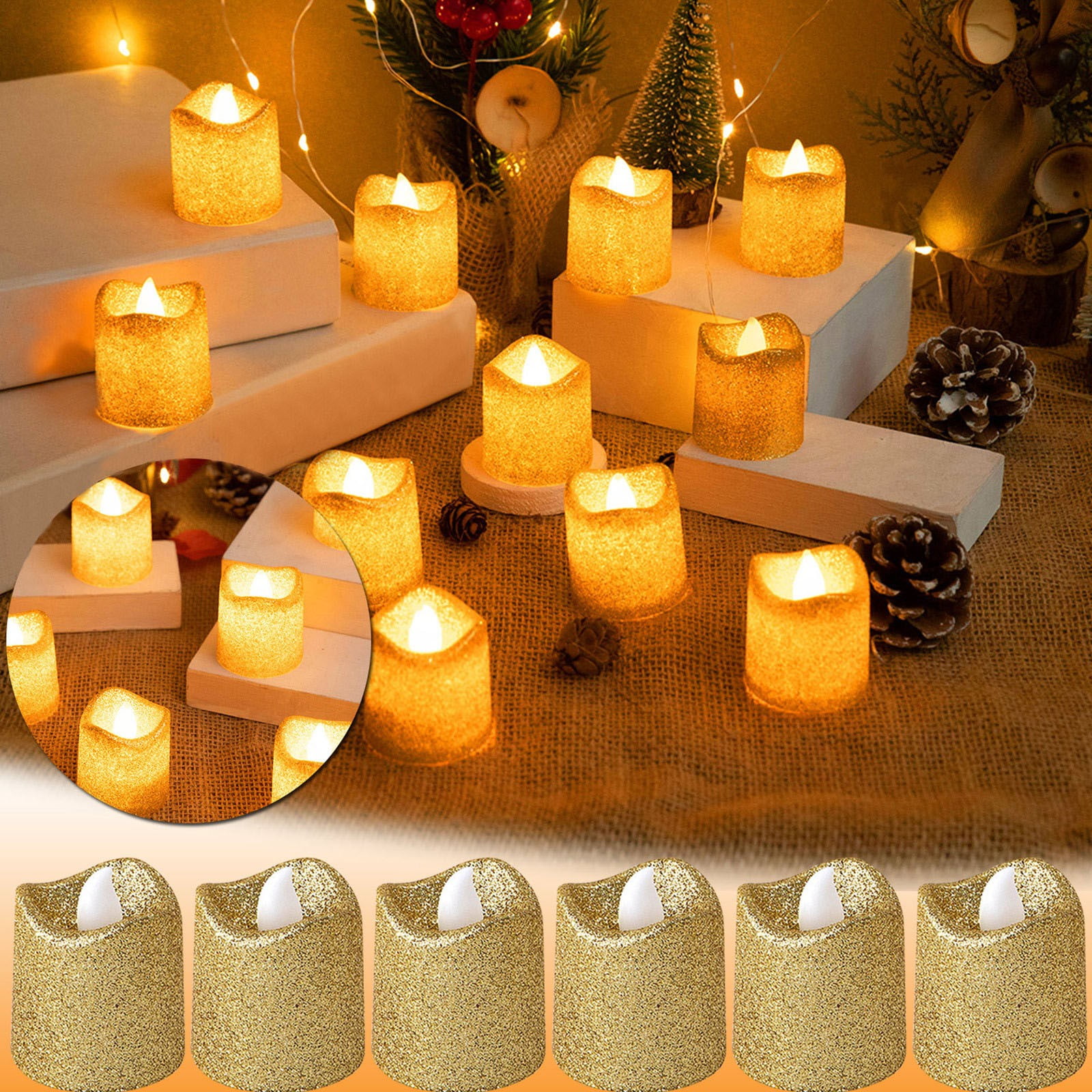 LED Candle Lights Set of 6 | Flameless Realistic Flickering Candles ...