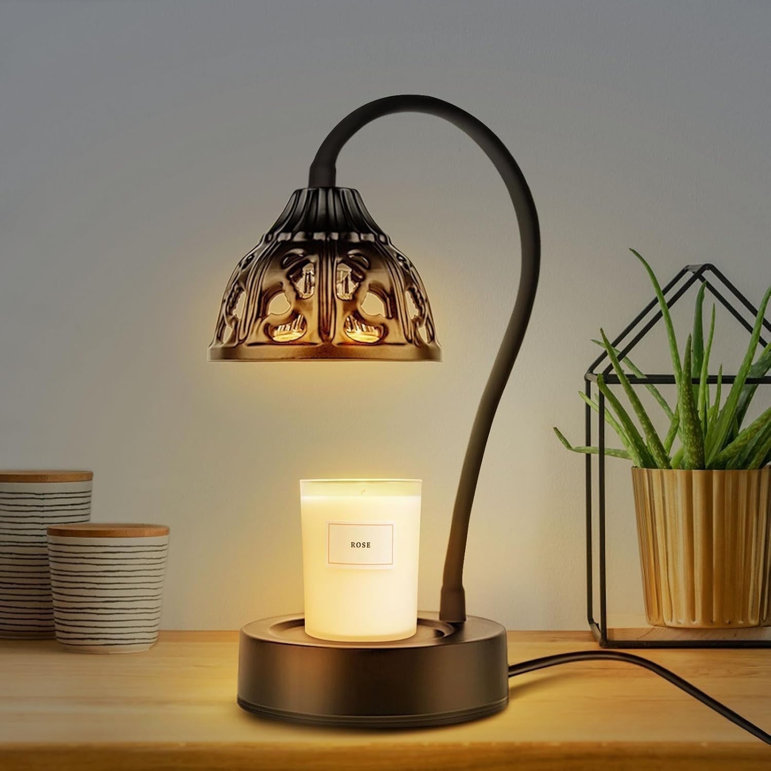 "BUGHUT Fragrance Candle Warmer Lamp, Electric Wax Melt Warmer with ...