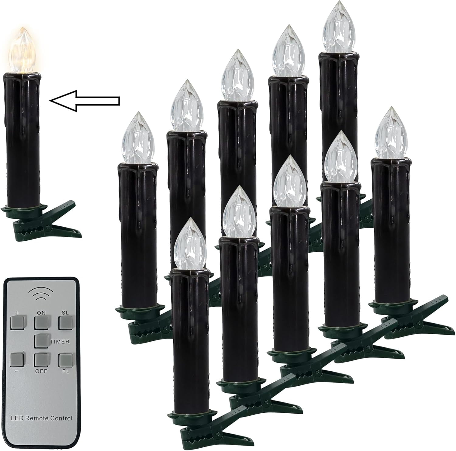 LED Candlesticks Short Taper Candle, 4inches Battery Operated ...