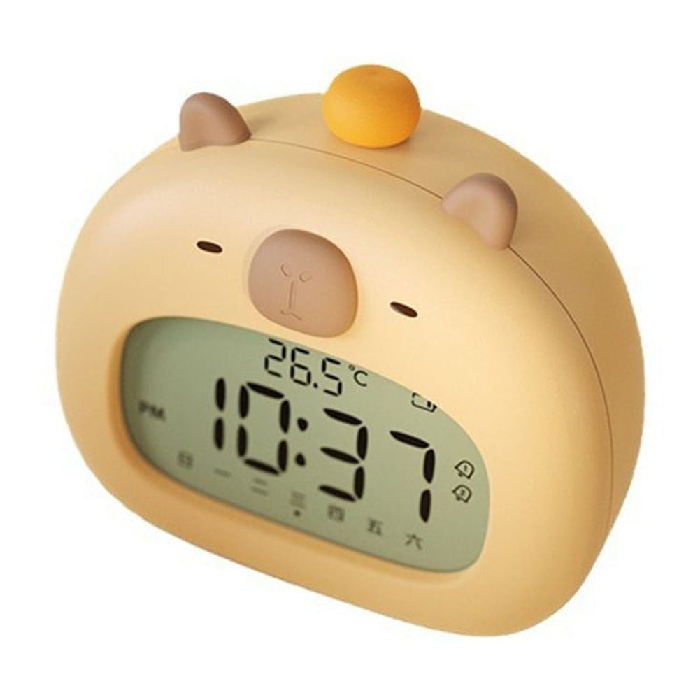 LED Capybara Night Light Cute Capybara Alarm Clock Timer Desktop ...
