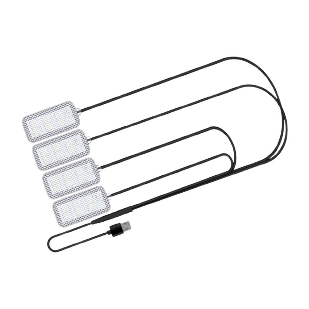 LED Car Interior Ambient Foot Light with USB Lamp Atmosphere Decorative ...