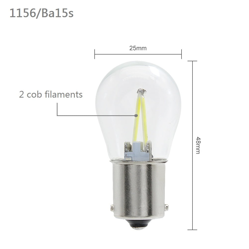 LED Car Tail Brake Light Bulbs 12V COB Filament Auto Parking Lamp ...