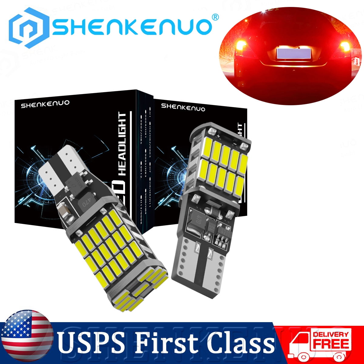 LED Cargo Truck Light+Third Brake Bulbs Red Combo for Ford F-150 1997 ...