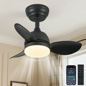 JLPAN Ceiling Fan with Lights Remote Control, Modern Dimmable Flower ...