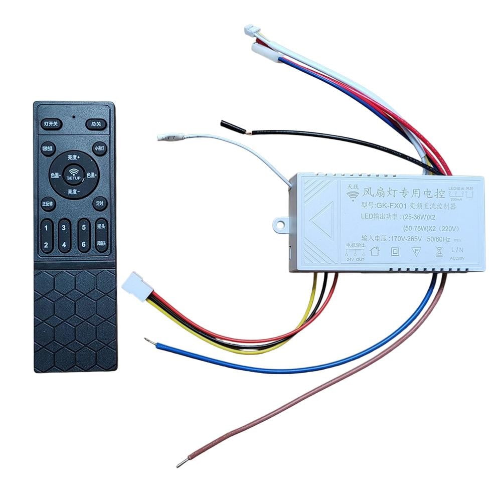 LED Ceiling Fan Remote Control 6-Speed Dimming Variable Frequency DC Controller - Walmart.com