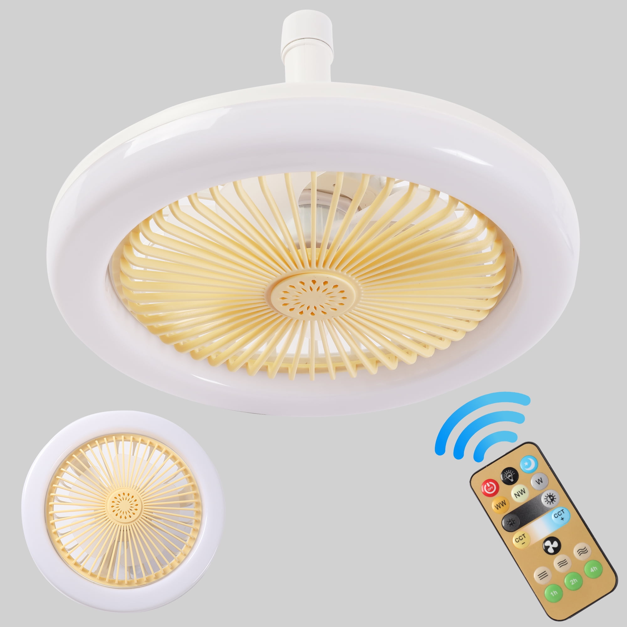 LED Ceiling Fan with Lighting Lamp, Ceiling Light with Fan, 2 in 1 ...