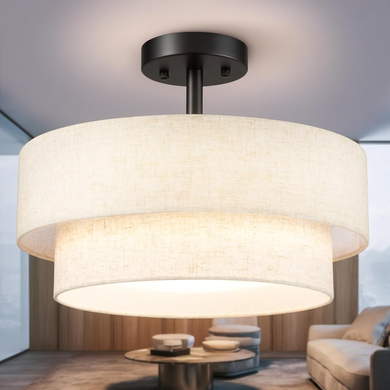 LED Ceiling Light Flush Mount 24W, 12inch Kitchen Lighting Fixture ...