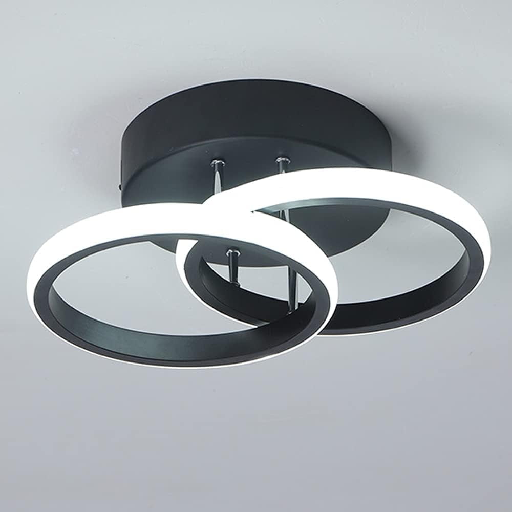 LED Ceiling Light Modern Ceiling Lamp Black Rings Simple Ceiling Light ...