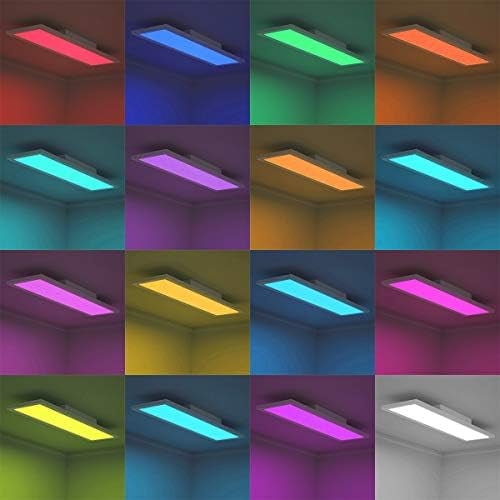 LED Ceiling Light, RGB Close to Ceiling Lamp by Remote Control ...