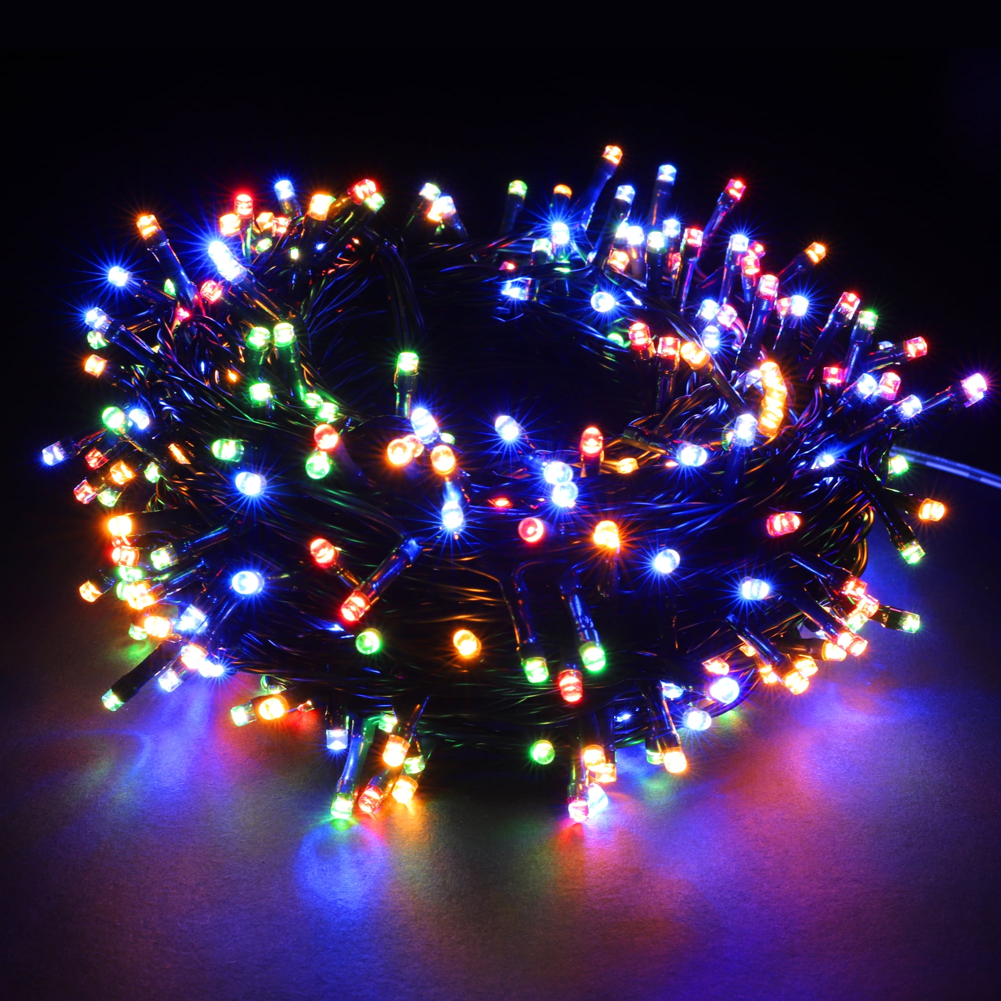 LED Twinkle Christmas Lights, 108FT 300 LEDs, Indoor/Outdoor, Mix-Color ...