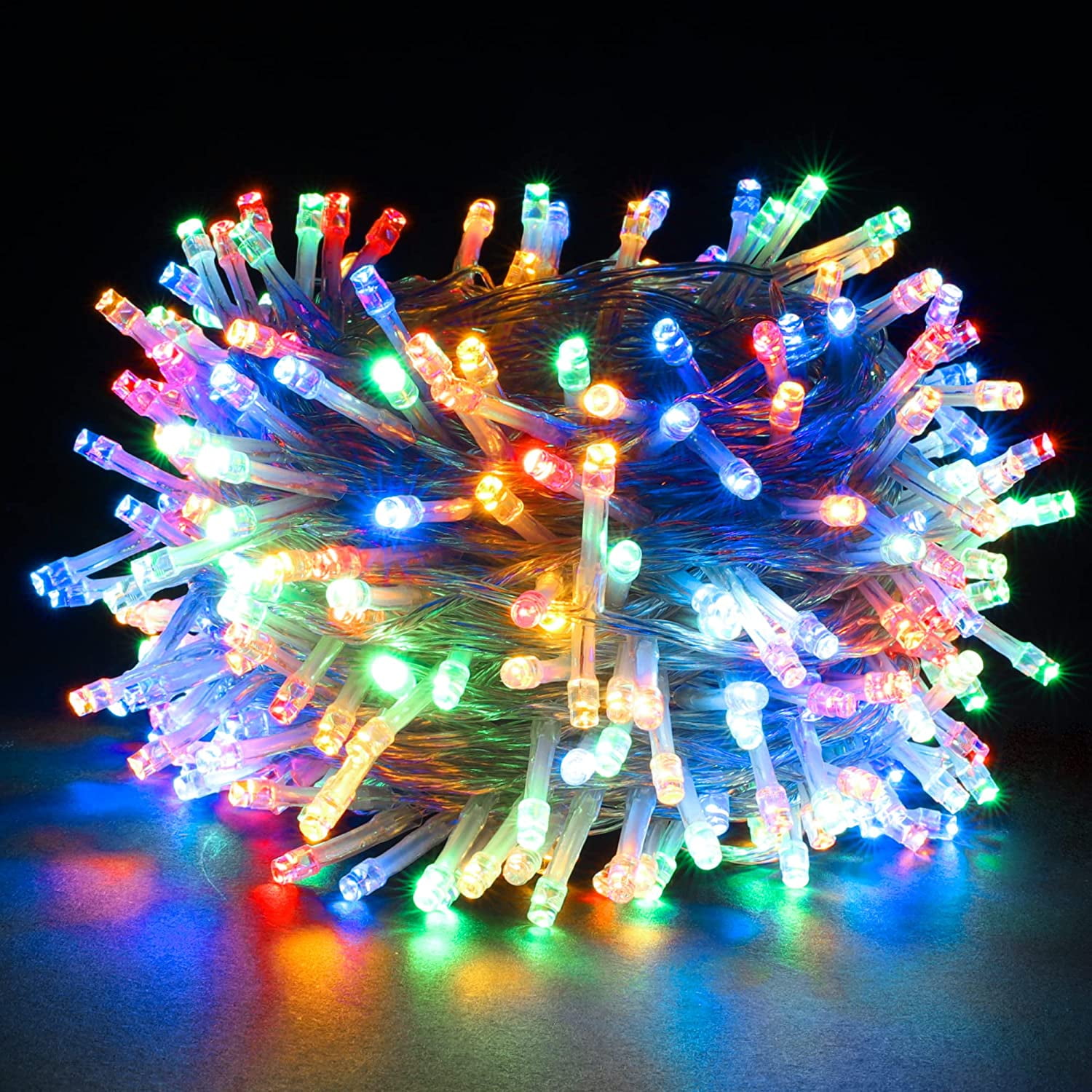 LED Christmas Lights, 33FT 100 LEDs Plug in String Fairy Lights, 8 ...