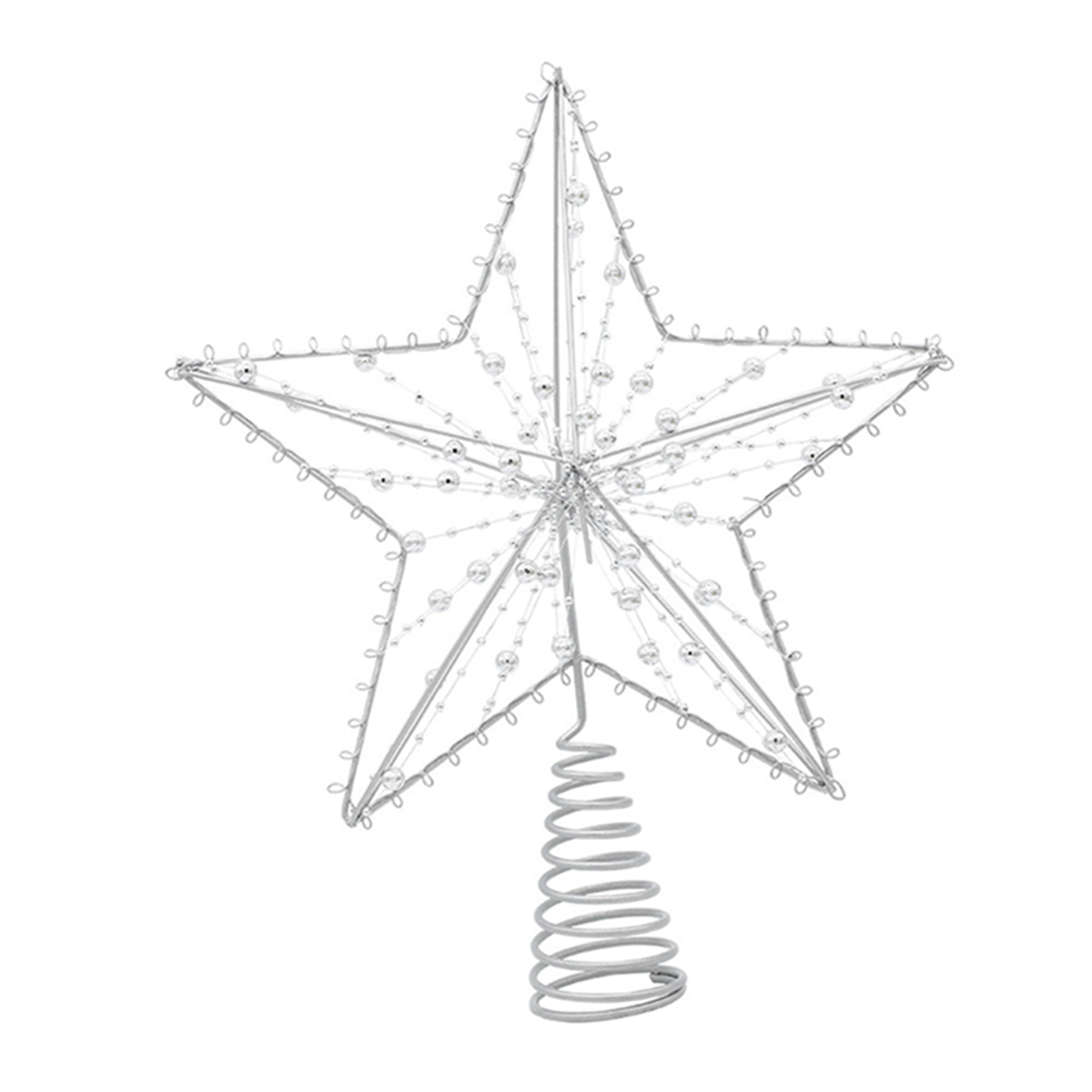 LED Christmas Tree Star Topper, Beaded Tree Topper Seasonal Decor for ...