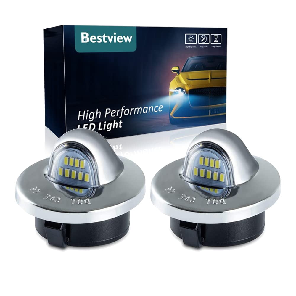 LED Chrome License GP27 GP27 Plate Lights Assembly Compatible with F150 ...